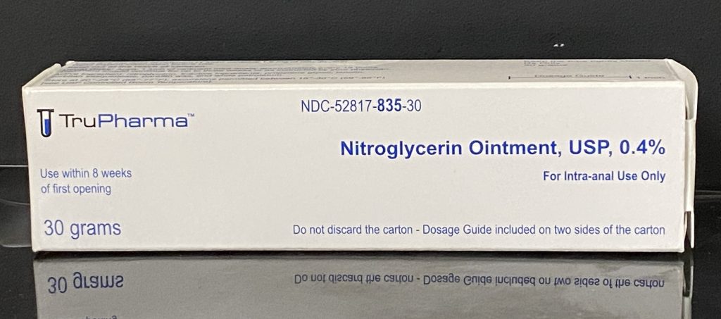 Nitroglycerine 0.4% Ointment - Acrux